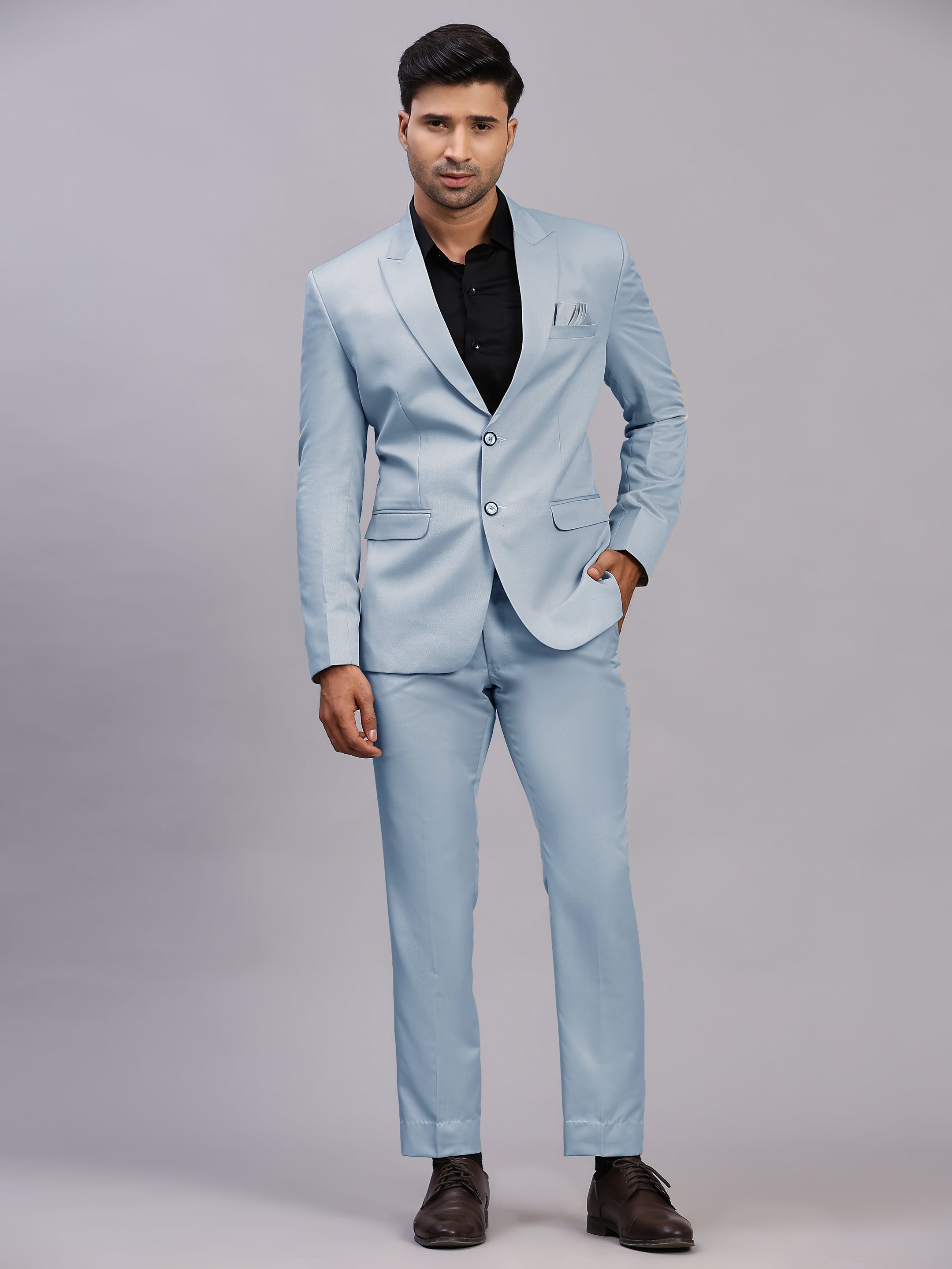 Mans Fab Men Single Breasted Solid Suit-018 – Mans fab Retail