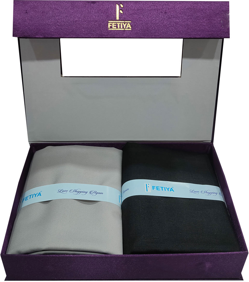 Fetiya Trendz Cotton Blend Solid Shirt & Trouser Fabric – Mansfab