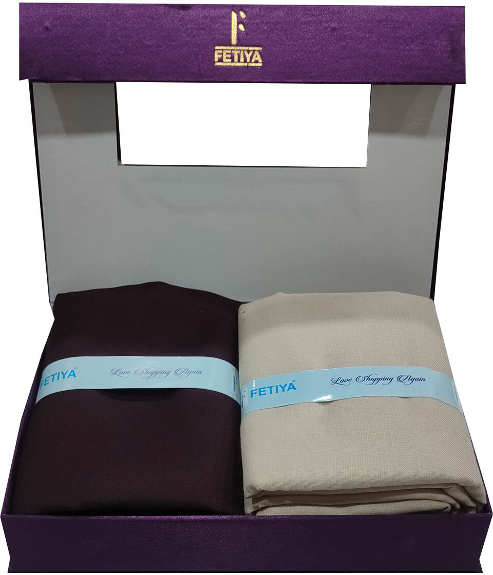 Fetiya Trendz Cotton Blend Solid Shirt & Trouser Fabric – Mansfab