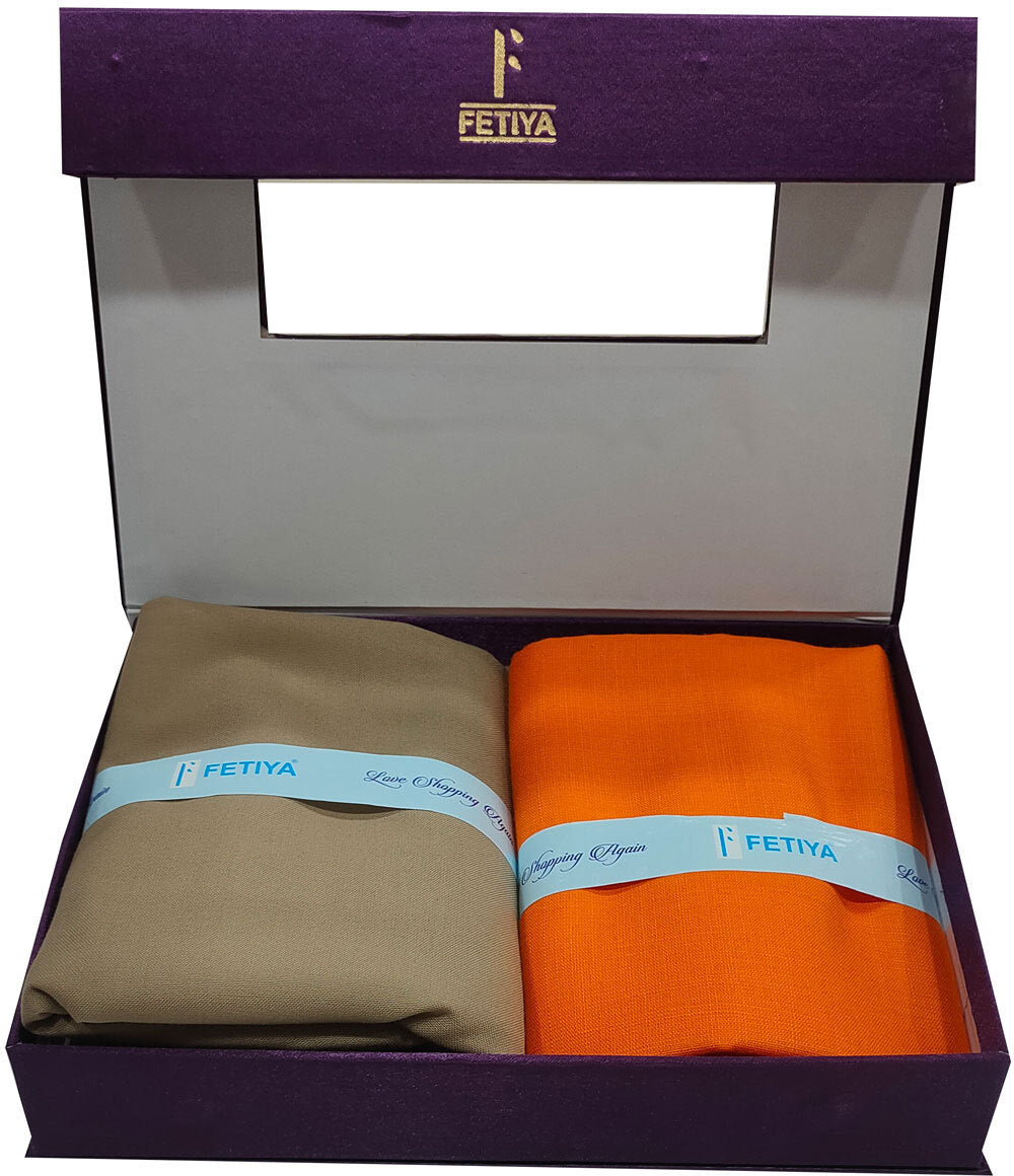 Fetiya Trendz Cotton Blend Solid Shirt & Trouser Fabric – Mansfab
