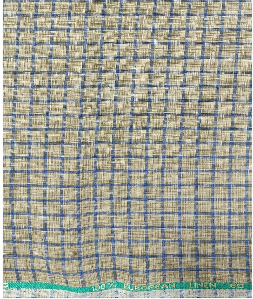 Arvind Linen Checkered Shirt Fabric – Mansfab