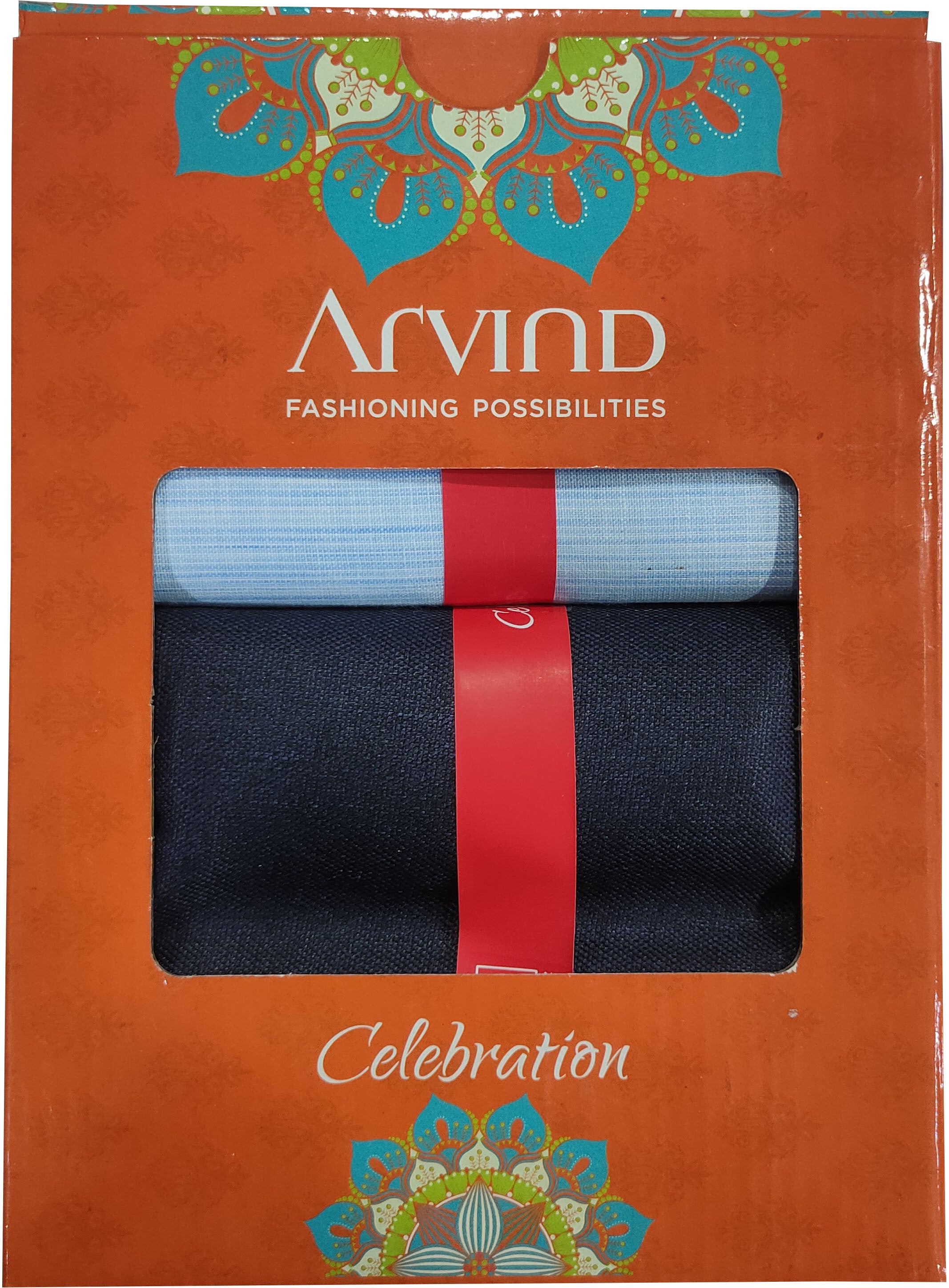 Arvind Cotton Blend Self Design Shirt & TrouserFabric – Mans fab Retail