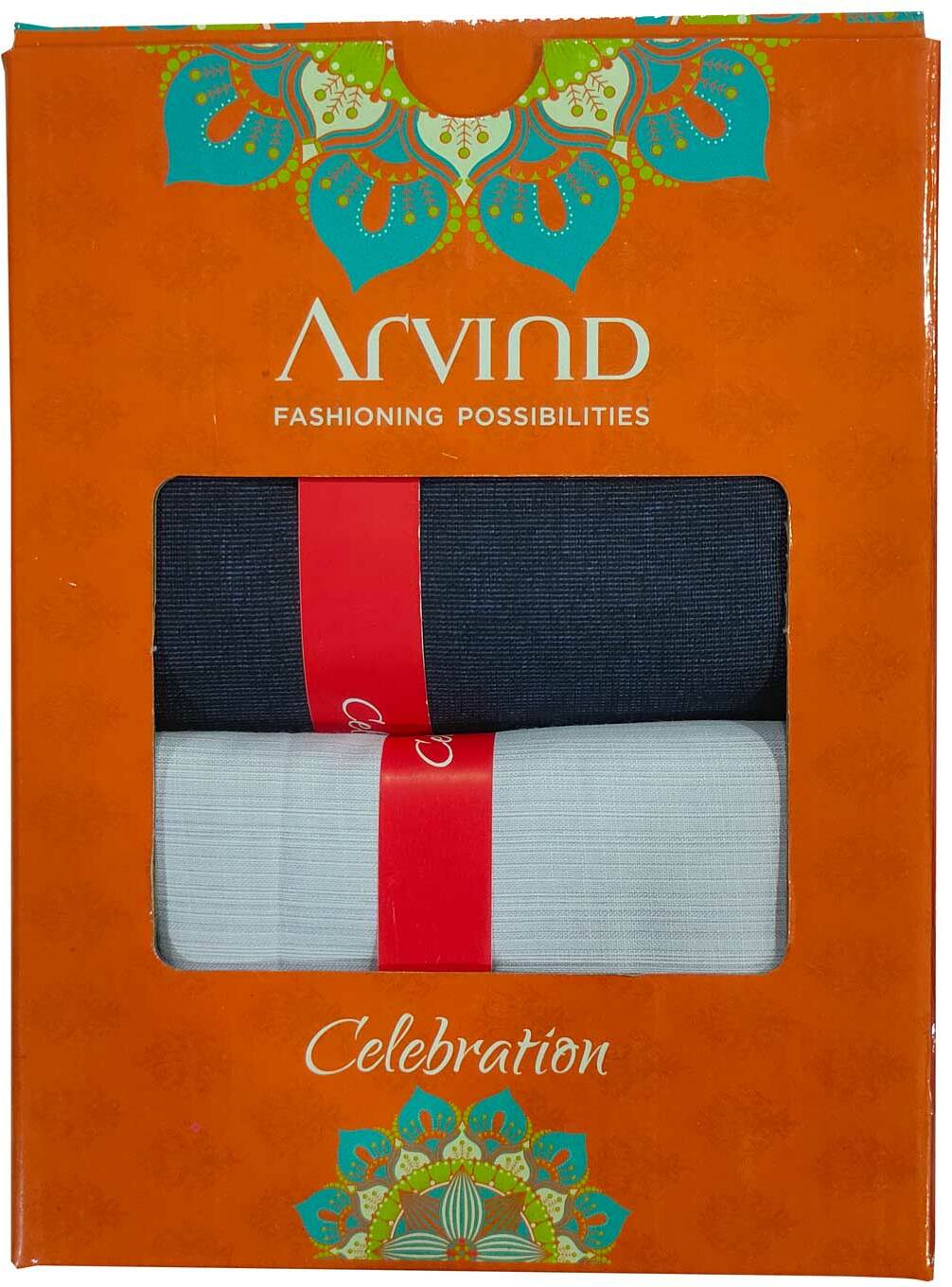 Arvind Cotton Blend Self Design Shirt & TrouserFabric – Mansfab