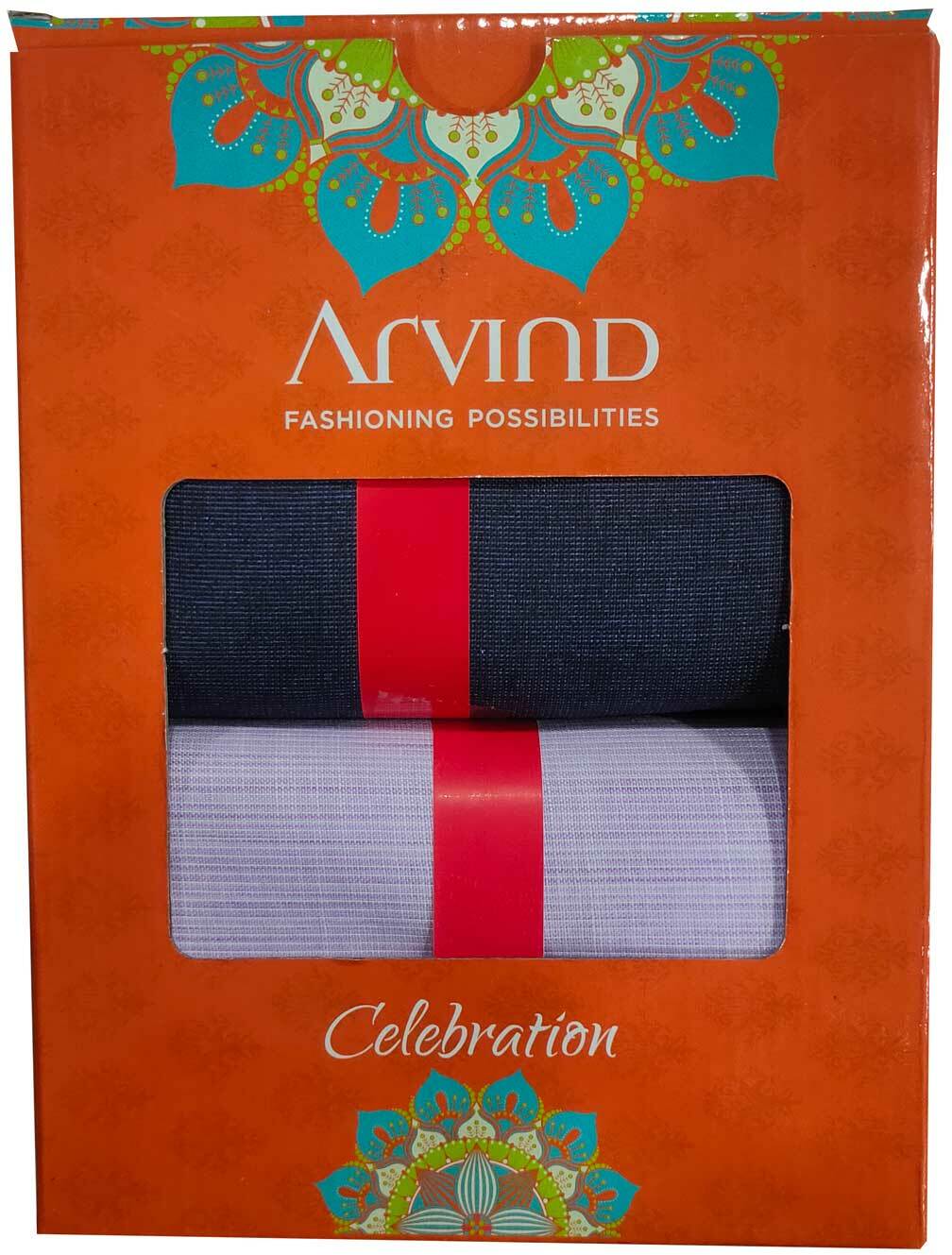 Arvind Cotton Blend Self Design Shirt & TrouserFabric – Mans fab Retail
