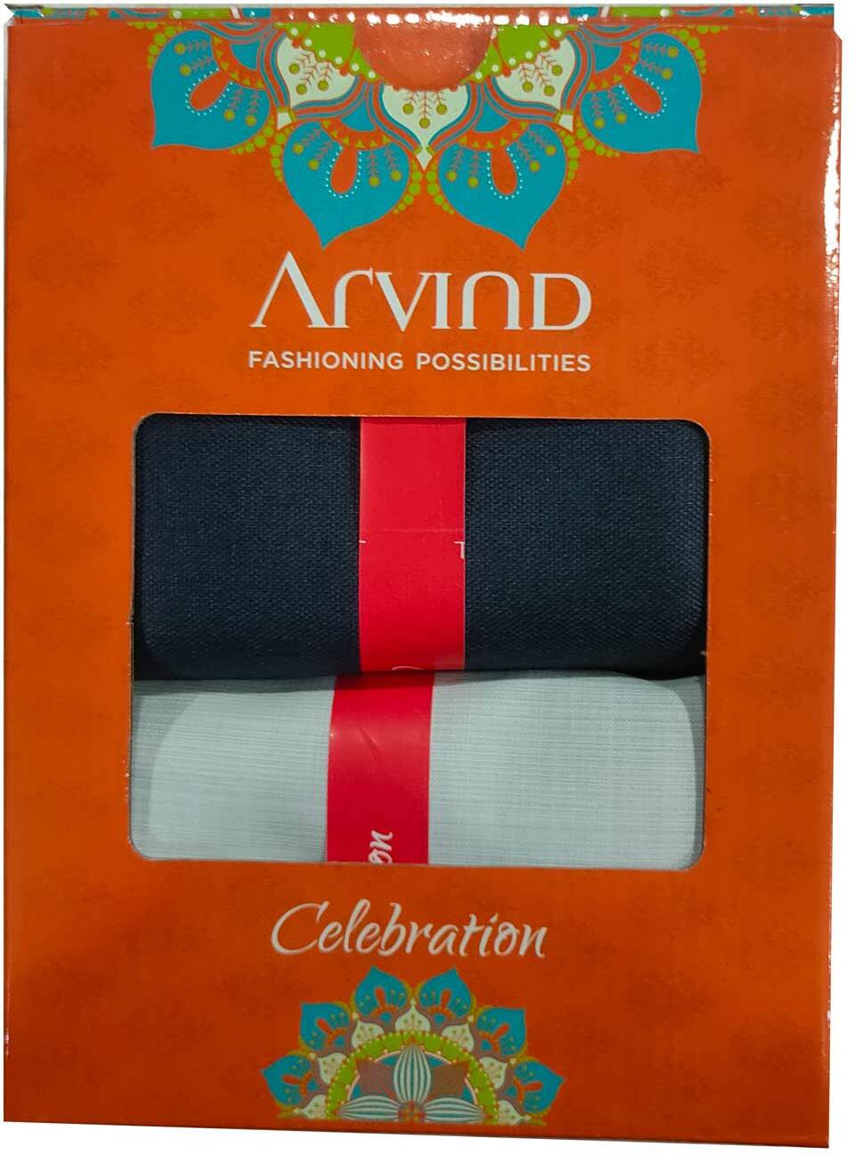 Arvind Cotton Blend Self Design Shirt & TrouserFabric – Mans fab Retail