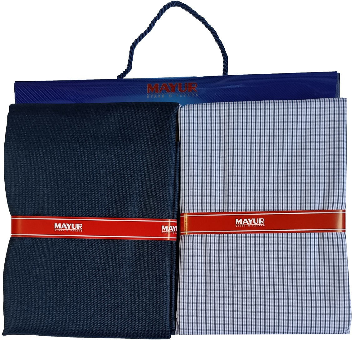 MAYUR Cotton Blend Checkered Shirt & Trouser Fabric – Mansfab