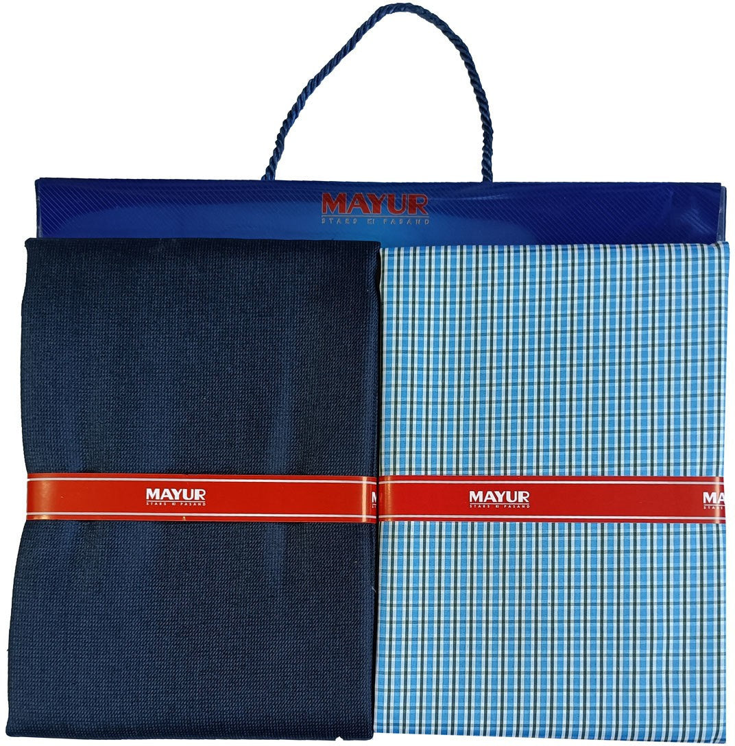MAYUR Cotton Blend Checkered Shirt & Trouser Fabric – Mansfab