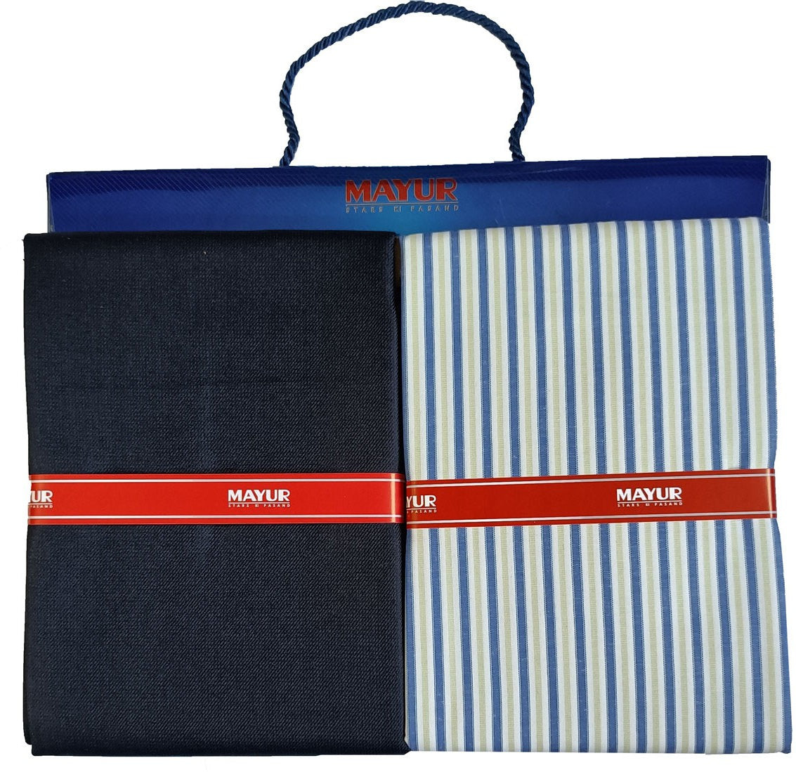 MAYUR Cotton Blend Self Design Shirt & Trouser Fabric – Mansfab