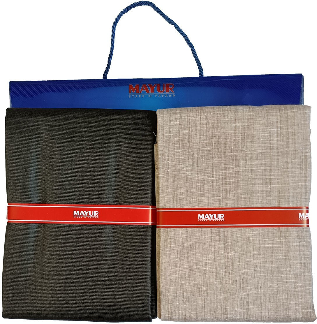 MAYUR Cotton Blend Self Design Shirt & Trouser Fabric – Mansfab