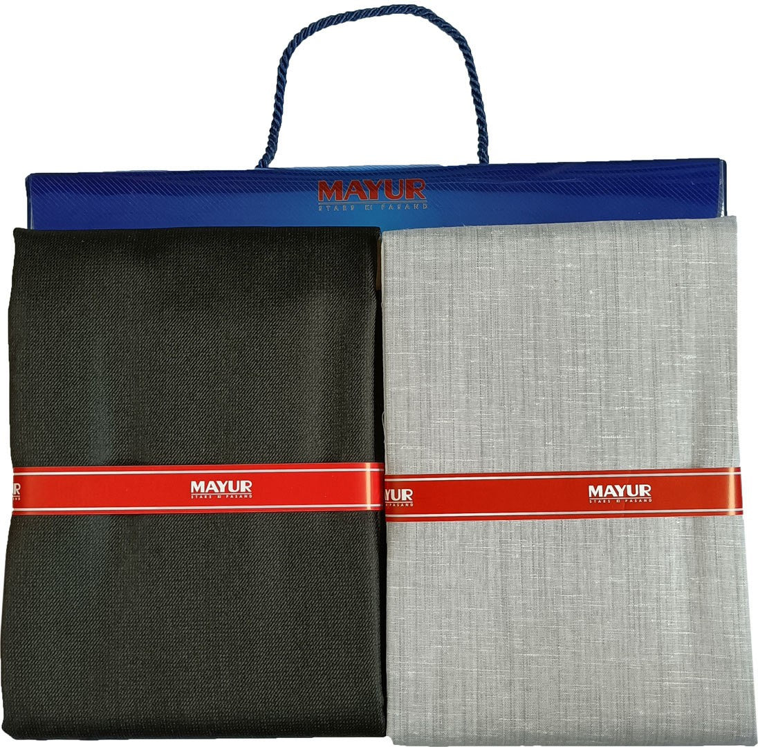 MAYUR Cotton Blend Checkered, Self Design Shirt & Trouser Fabric – Mansfab