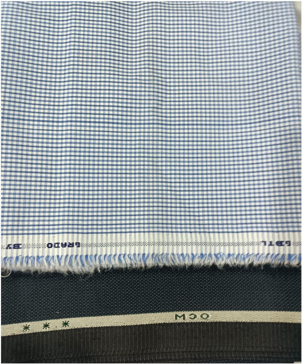 OCM Pure Cotton Checkered Shirt & Trouser Fabric – Mansfab