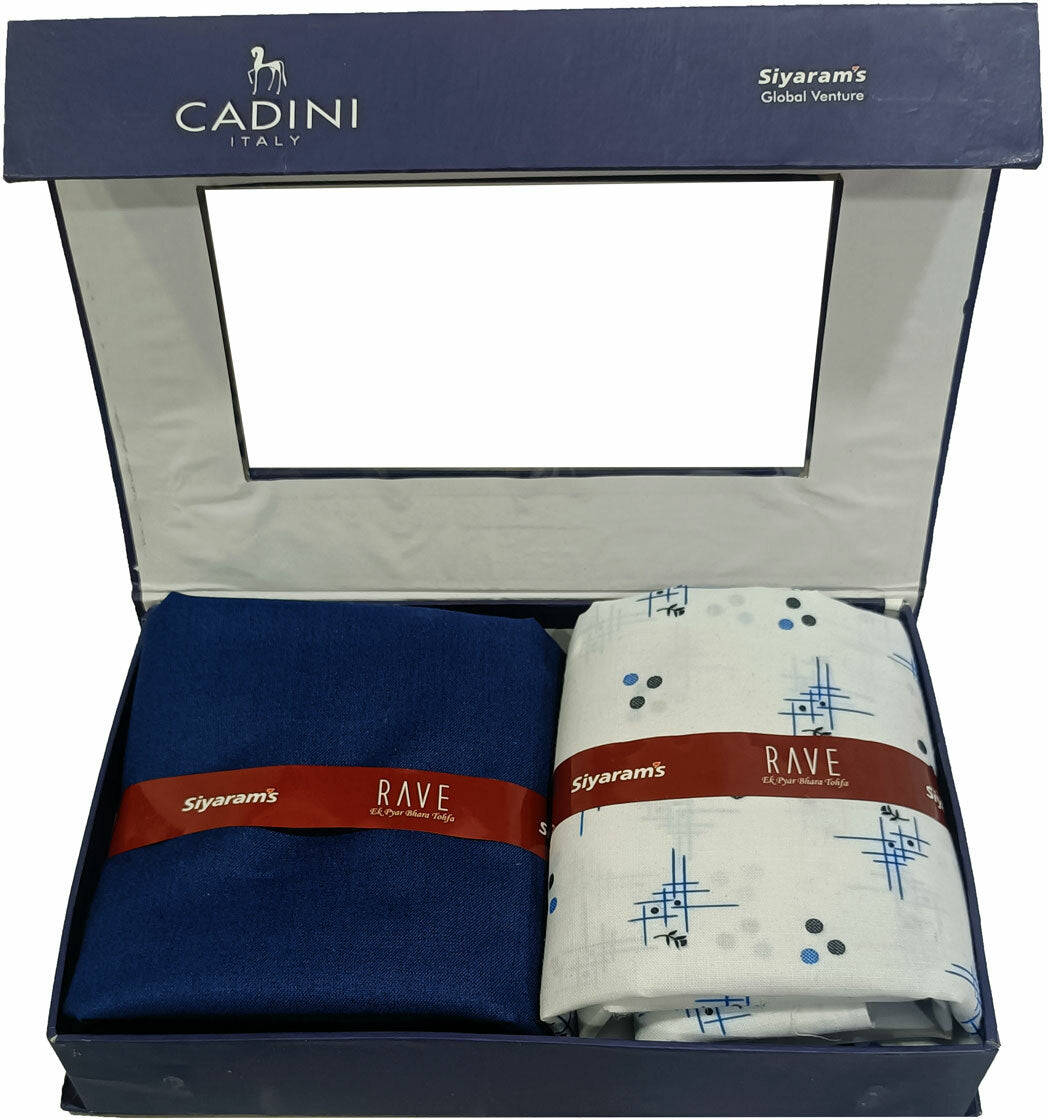 Siyaram"s Cotton Blend Printed Shirt & Trouser Fabric – Mansfab