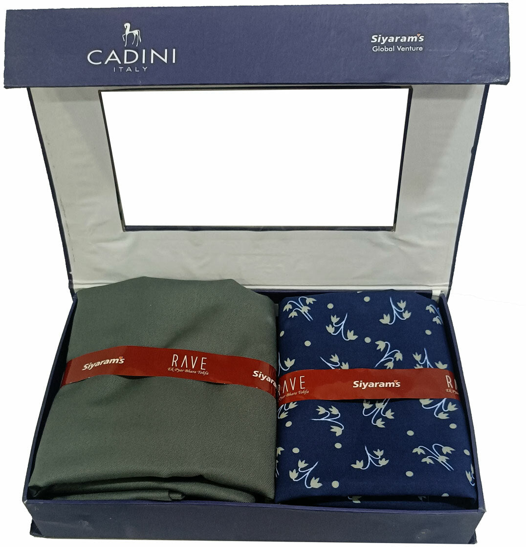 Siyaram"s Cotton Blend Printed Shirt & Trouser Fabric – Mansfab