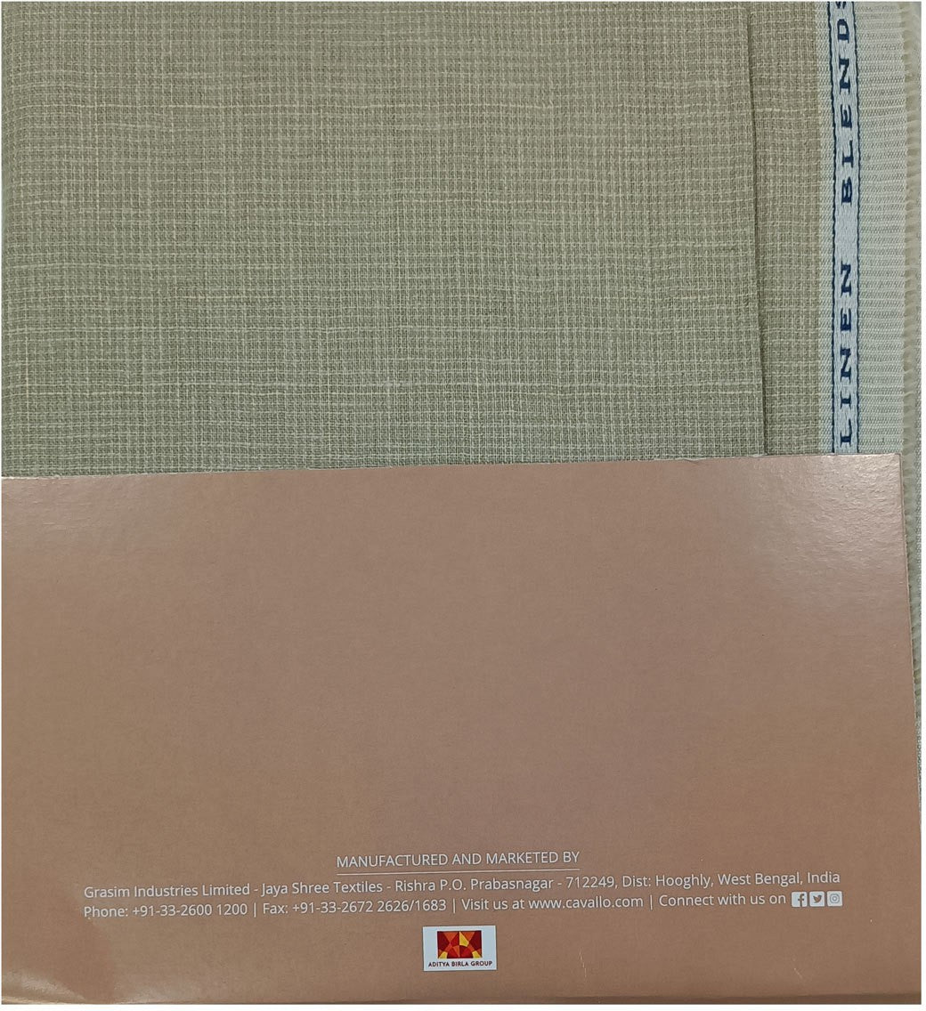 Linen Club Linen Self Design Trouser Fabric – Mans fab Retail