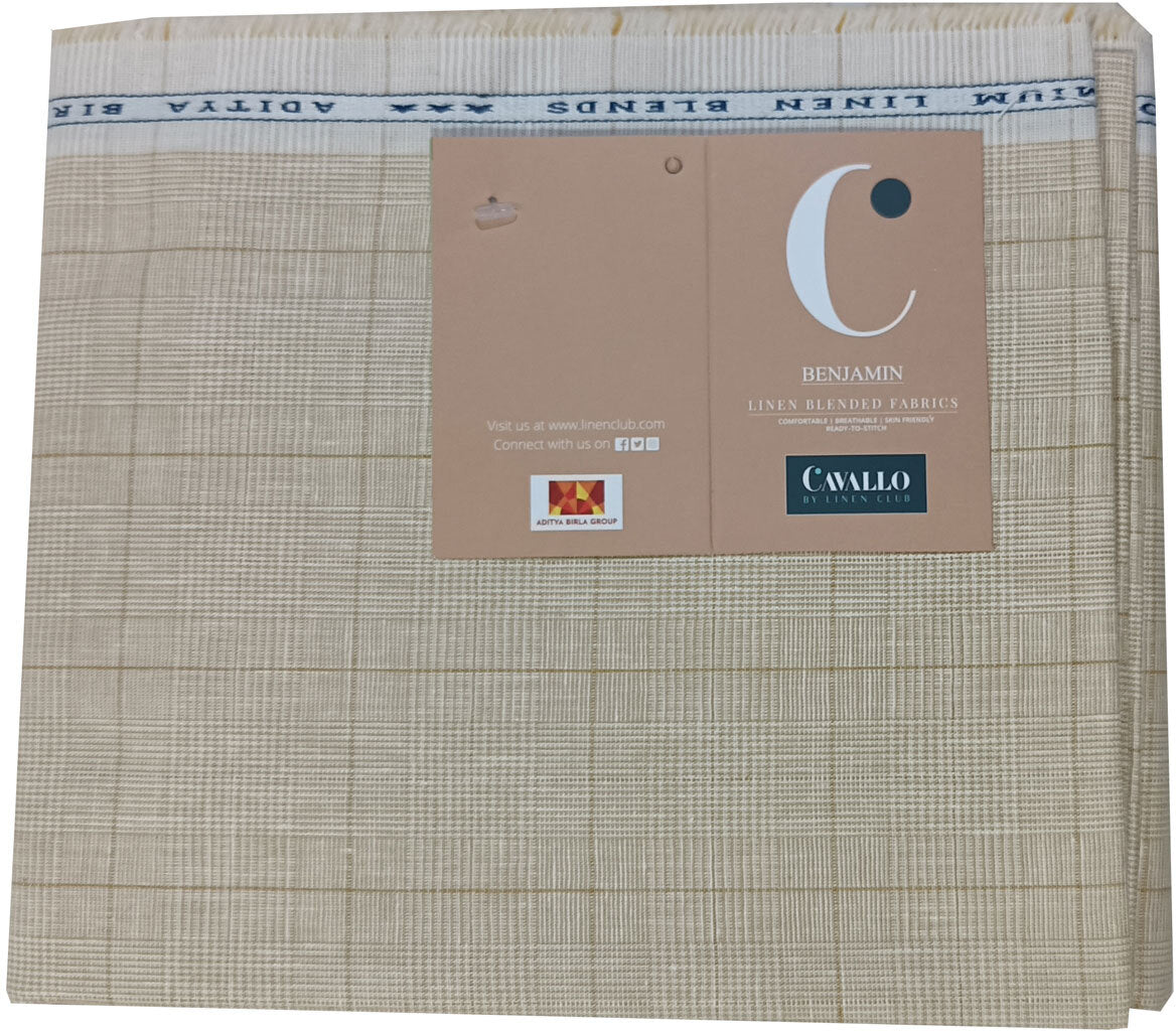 Linen Club Linen Self Design Trouser Fabric – Mansfab